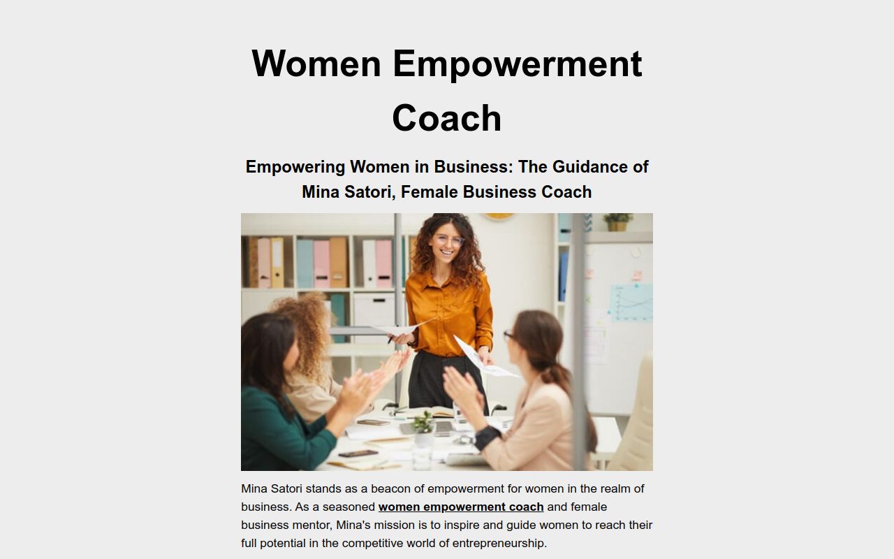 Leadership Coach for Women